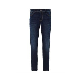Emporio Armani Slim Denim Jeans mit Logo-Label - - Jeans - Herren - Blau - W38