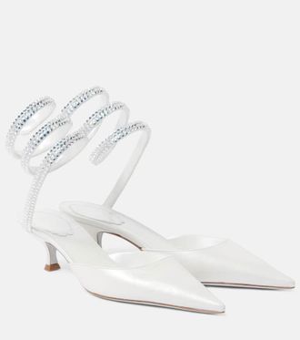 Rene Caovilla Verzierte Mules Cleo aus Leder