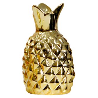 DOITOOL Keramikvase Goldfarbene Blumenvase Keramik Pflanzgefäß Für Tischdekoration Wohnzimmer Schlafzimmer Esszimmer