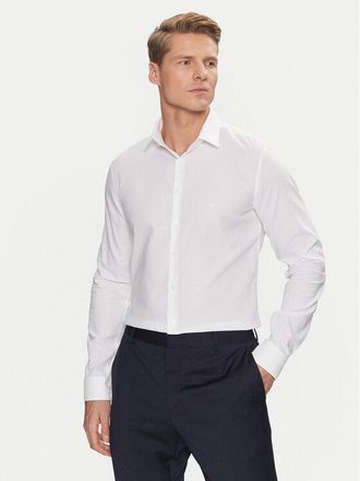 Calvin Klein Hemd Non Iron Tonal Strct Slim Shirt K10K113848 Wei&szlig; Regular Fit
