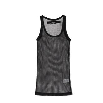 Dsquared2 Femme, Tops, Noir, Taille: 34 FR D&eacute;bardeur Long Sans Manches