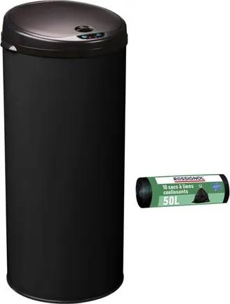 Rossignol Poubelle de cuisine automatique 45L et 10 sacs poubelle 50L - sensitive