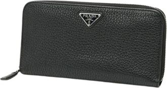 Prada Portefeuille long (bi-pli) Pre-owned - Femme - Pre-owned - Noir - Taille: ONE Size