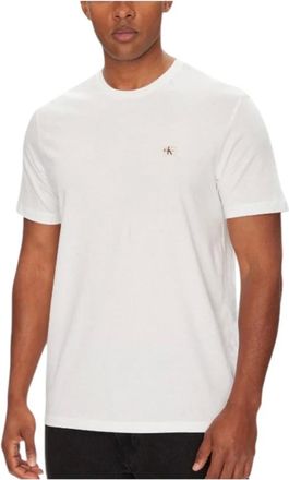 Calvin Klein Homme, Tops, Blanc, Taille: XL Badge 30S T-Shirt