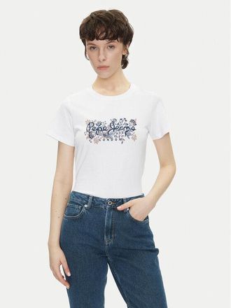 Pepe Jeans London T-Shirt Rosalind PL506034 Weiß Regular Fit