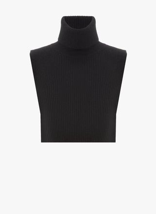 Saison 1865 Rollkragenschal aus Kaschmir - Schwarz