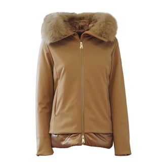 People of Shibuya Winterjacke mit Kunstfell - - Jackets - Damen - Braun - L