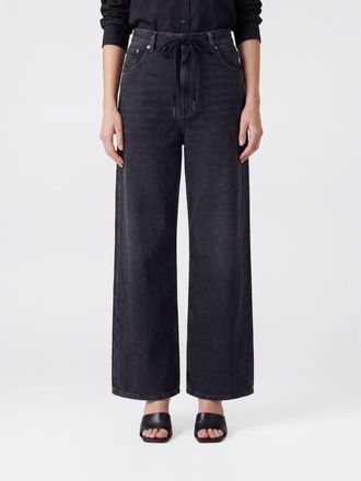 Maison Margiela Jean large taille mi-haute en denim avec cordon de serrage