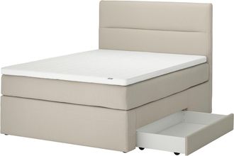 IKEA HEMFJ&Auml;LLET Boxspringbett mit Bettkasten