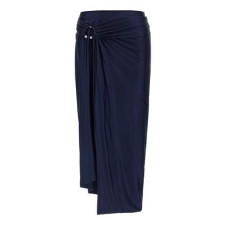 Paco Rabanne Wickel-Midirock im Wallet-Stil - - Skirts - Damen - Blau - M