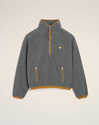 Ami Ami Paris - Vareuse grise en polaire patch Ami Gris Cendre - Taille : XXL - Unisex