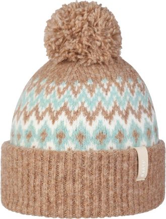 Barts Nakarah Bommelm&uuml;tze Strickm&uuml;tze Umschlagm&uuml;tze Damenm&uuml;tze Damen - mit Umschlag, Futter Herbst-Winter Herbst Winter - One Size beige
