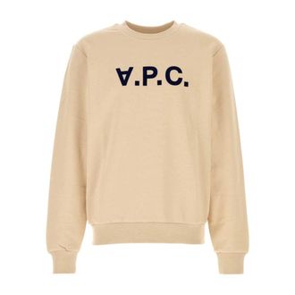A.P.C. A.p.c., Homme, Sweatshirts et sweats &agrave; capuche, Beige, Taille: XS SweaT-shirt en coton beige