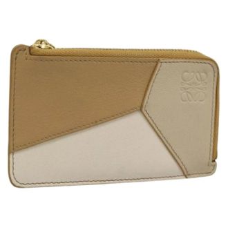 Loewe Porte-monnaie Pre-owned - Femme - Pre-owned - Beige - Taille: ONE Size