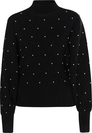 Faina Strickpullover mit Perlen Damen schwarz