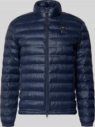 Blauer Regular Fit Jacke in Stepp-Optik Modell Sewall