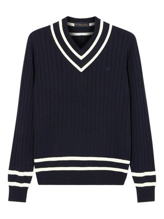 Brooks Brothers sweat en coton &agrave; logo brod&eacute; - Bleu