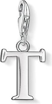 Thomas Sabo Femmes-Pendentif charm Lettre T Charm Club Argent Sterling 925 0194-001-12
