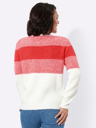 Witt Strickpullover Rundhals-Pullover Langarm Materialmix