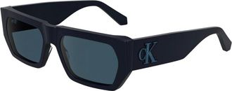 Calvin Klein Femme, Accessoires, Bleu, Taille: ONE Size Modified Rectangle Lunettes de soleil