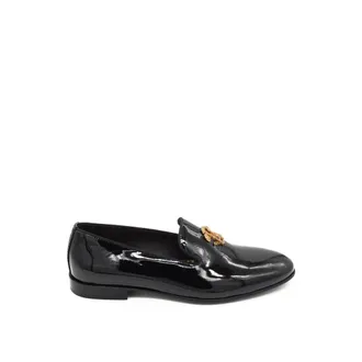 Roberto Cavalli Homme, Chaussures, Noir, Taille: 43 EU Florence Pantofola Ricamo Monogramma