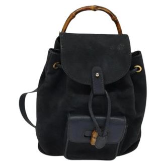 Gucci Pre-owned Bamboo Rucksack - - Pre-owned - Damen - Blau - ONE SIZE
