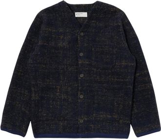 Universal Works Homme, Pulls, Bleu, Taille: M Marble Fleece Cardigan