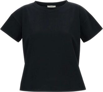 Loulou Studio Femme, Tops, Noir, Taille: 42 FR Basiluzzo T-shirt