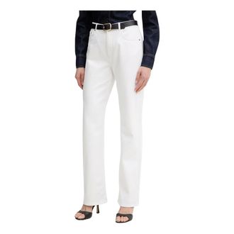 Trussardi Femme, Pantalons, Blanc, Taille: W26 Jean Droit
