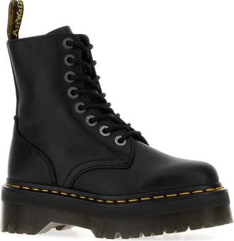 Dr. Martens Lace-Up Leather Platform Boot - Black