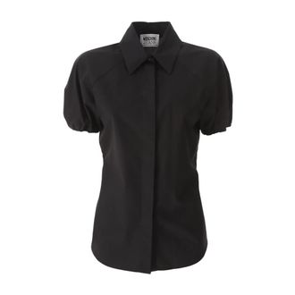 Moschino Schwarze Puff&auml;rmelbluse - - Blouses & Shirts - Damen - Schwarzk - XL