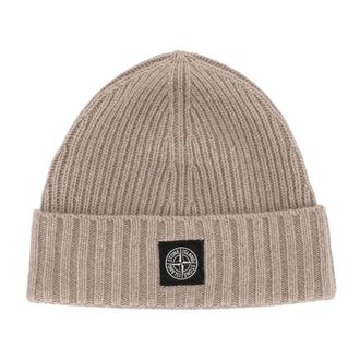 Stone Island Beanie RWS - - Accessories - Herren - Beige - M