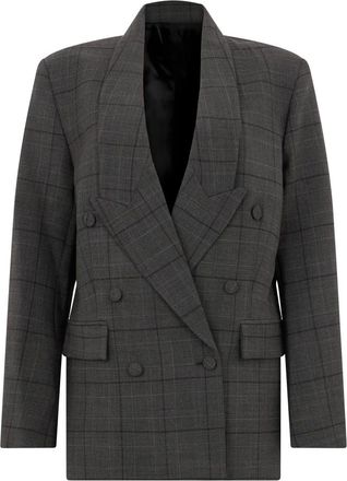Coperni Femme, Vestes, Gris, Taille: 38 FR Veste Tailleur Crois&eacute;e