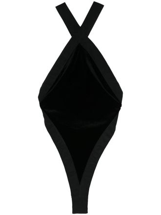 Saint Laurent &Auml;rmelloser Body aus Seide - Schwarz