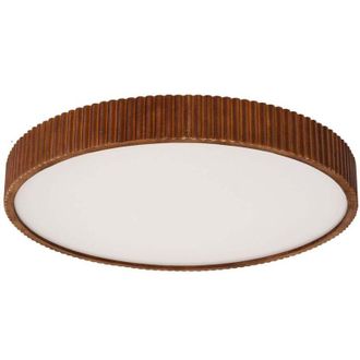 Lindby LED Plafonnier &agrave; intensit&eacute; variable Velua en bois pour salon & salle &agrave; manger