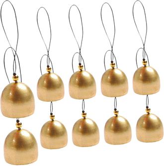 FOMIYES 10 St&uuml;ck Kleiner Metallgl&ouml;ckchen Anh&auml;nger Kompakte Selbstgemacht Bastelglocken Klare Klang Weihnachtsdeko f&uuml;r Baum T&uuml;r Garten