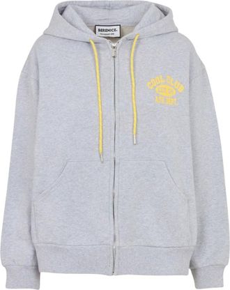 BERENICE Femme, Sweatshirts et sweats &agrave; capuche, Gris, Taille: 36 FR Sudadera cremallera