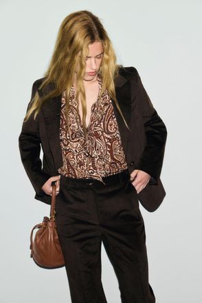 Gerard Darel Veste en velours serg&eacute; - JEM - Cinnamon
