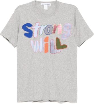 Comme Des Garçons T-Shirt im Patchwork-Look - Grau