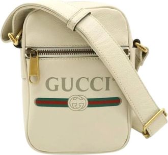 Gucci unisex, Pre-owned, Beige, Taille: ONE Size Sac bandouli&egrave;re en cuir Pre-owned