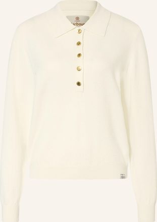 Barbour Strick-Poloshirt Wynn weiss