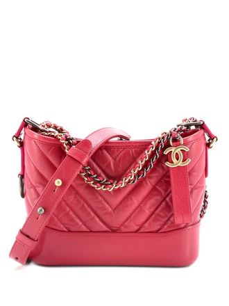 Chanel Gabrielle Hobo Chevron Aged Calfskin Small crossbody bag - Rosa