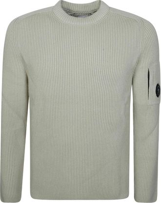 C.P. Company Pullover aus Baumwolle mit Rundhalsausschnitt und Vollrippenstruktur - - Knitwear - Herren - Beige - M