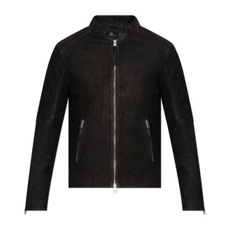AllSaints Homme, Vestes, Noir, Taille: 2XL Veste en cuir Cora