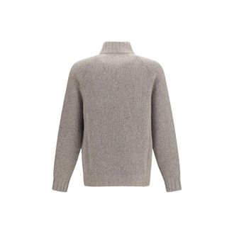 Brunello Cucinelli Mens Gray Cashmere Cardigan Clothing
