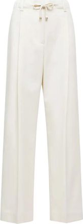 Moncler Femme, Pantalons, Blanc, Taille: 40 FR Wide Pantalons