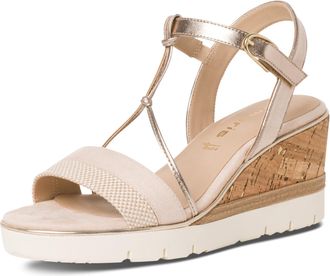 Tamaris Damen Klassische Ballerinas, Frauen Flats,Comfort Lining,TOUCHit-Fu&szlig;bett,Slip-ons,klassisch elegant,Ballerinen,BEIGE Comb,38 EU