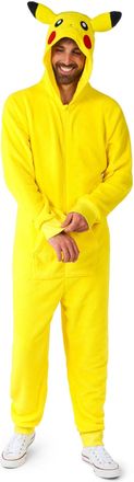 OppoSuits Adult Unisex Pikachu Onesie - Pok&eacute;mon One-piece Pyjamas - Loose Fit - Inklusive Taschen - Gelb