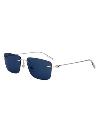 Montblanc MB0429S Metal Frame Sunglasses - Silver