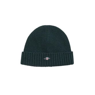 GANT Gant Unisex Shield Wool Beanie-M&uuml;tze, Tartan Green, Einheitsgr&ouml;&szlig;e EU